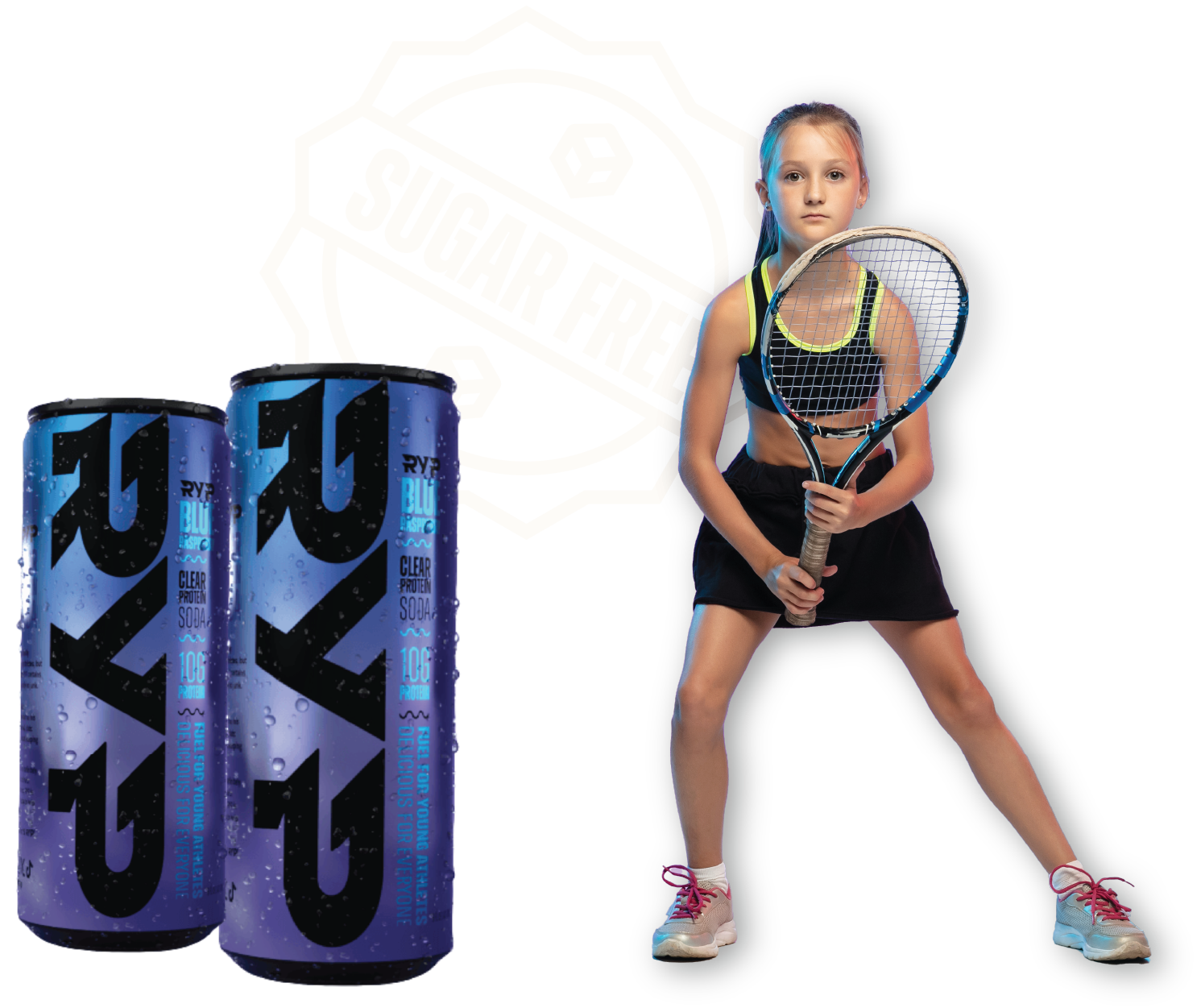 Clear Protein Soda for Youth Athletes | 10g Protein, 0g Sugar RYP